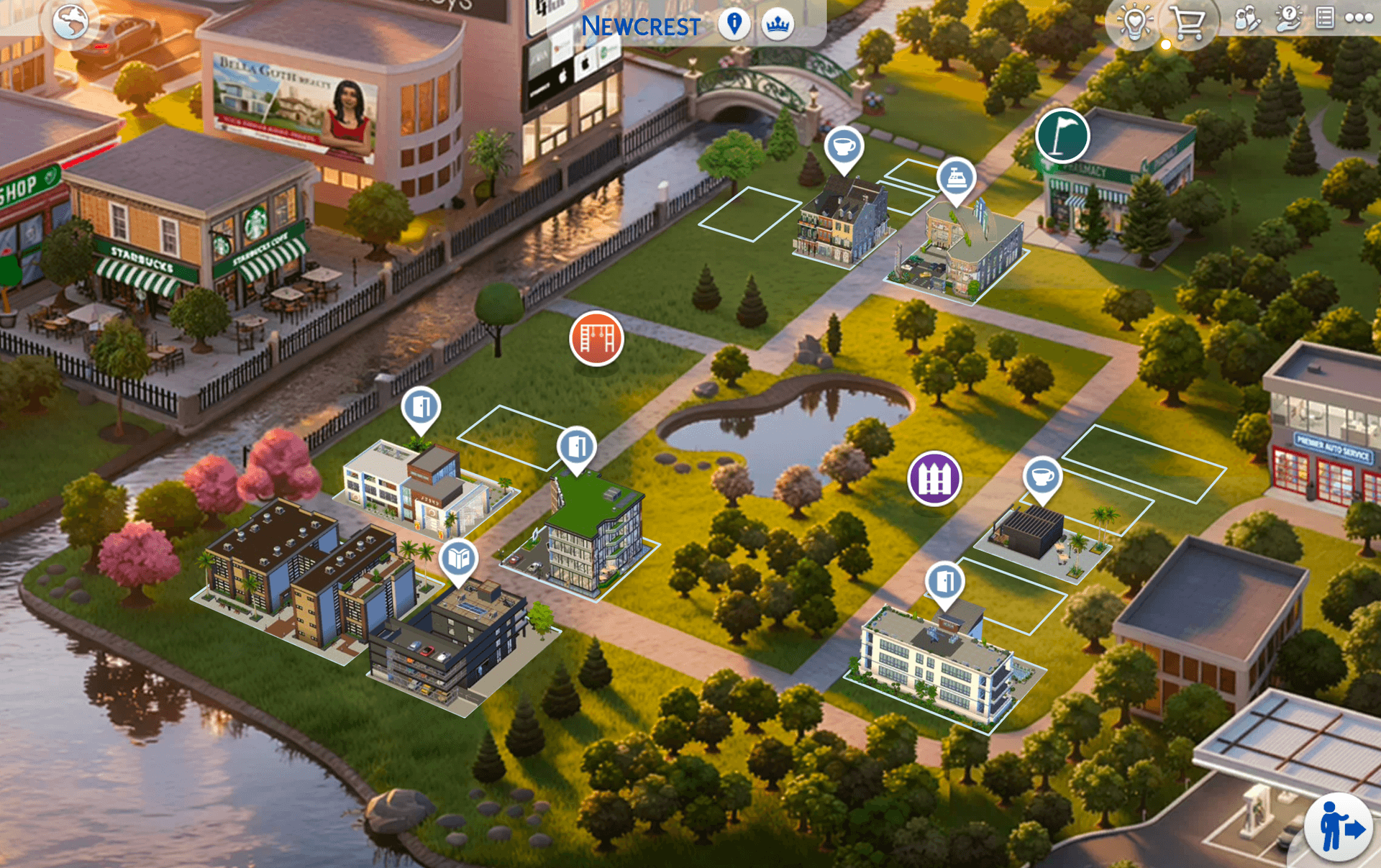 Newcrest: Newcrest Map Replacement for The Sims 4 · Chatelain Mods